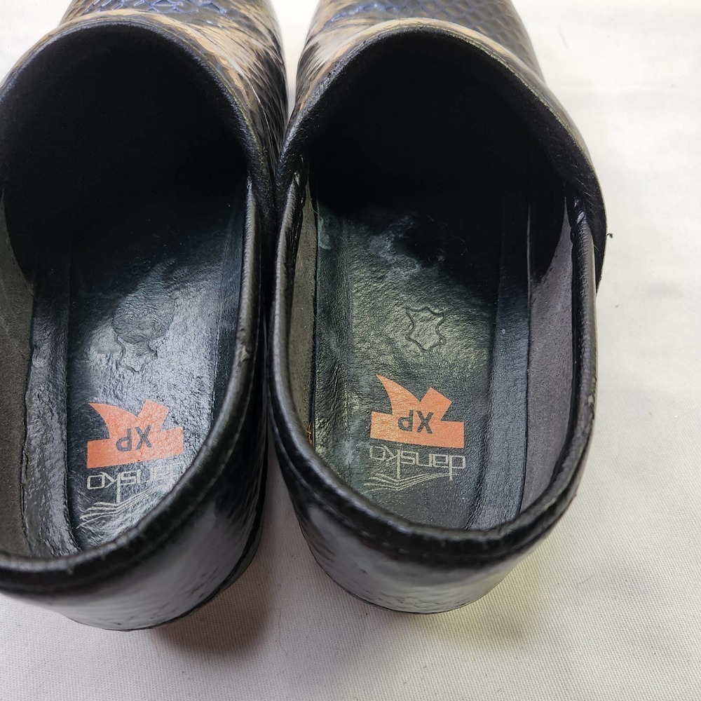 Dansko Blue Metallic Snake Clogs Nursing Shoes Size 3… - Gem